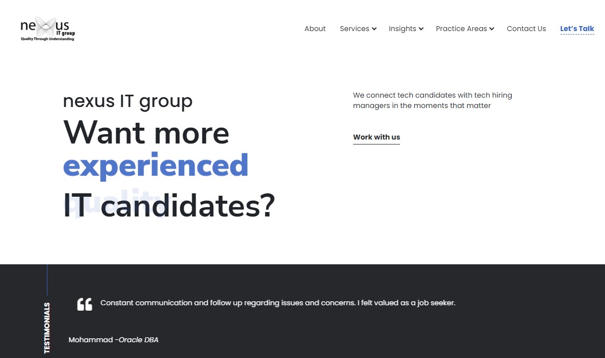 Your Guide for the Best IT Staffing Firms NYC (2022) | nexus IT group